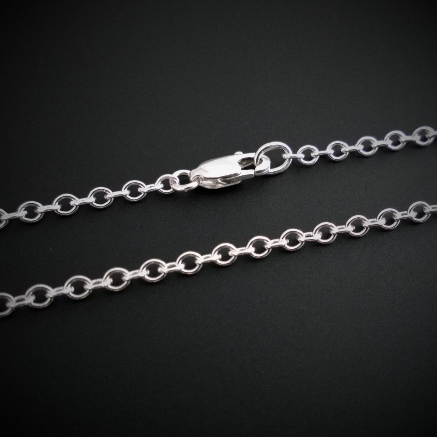 18 Inch Sterling Silver Cable Chain Necklace Short Chain