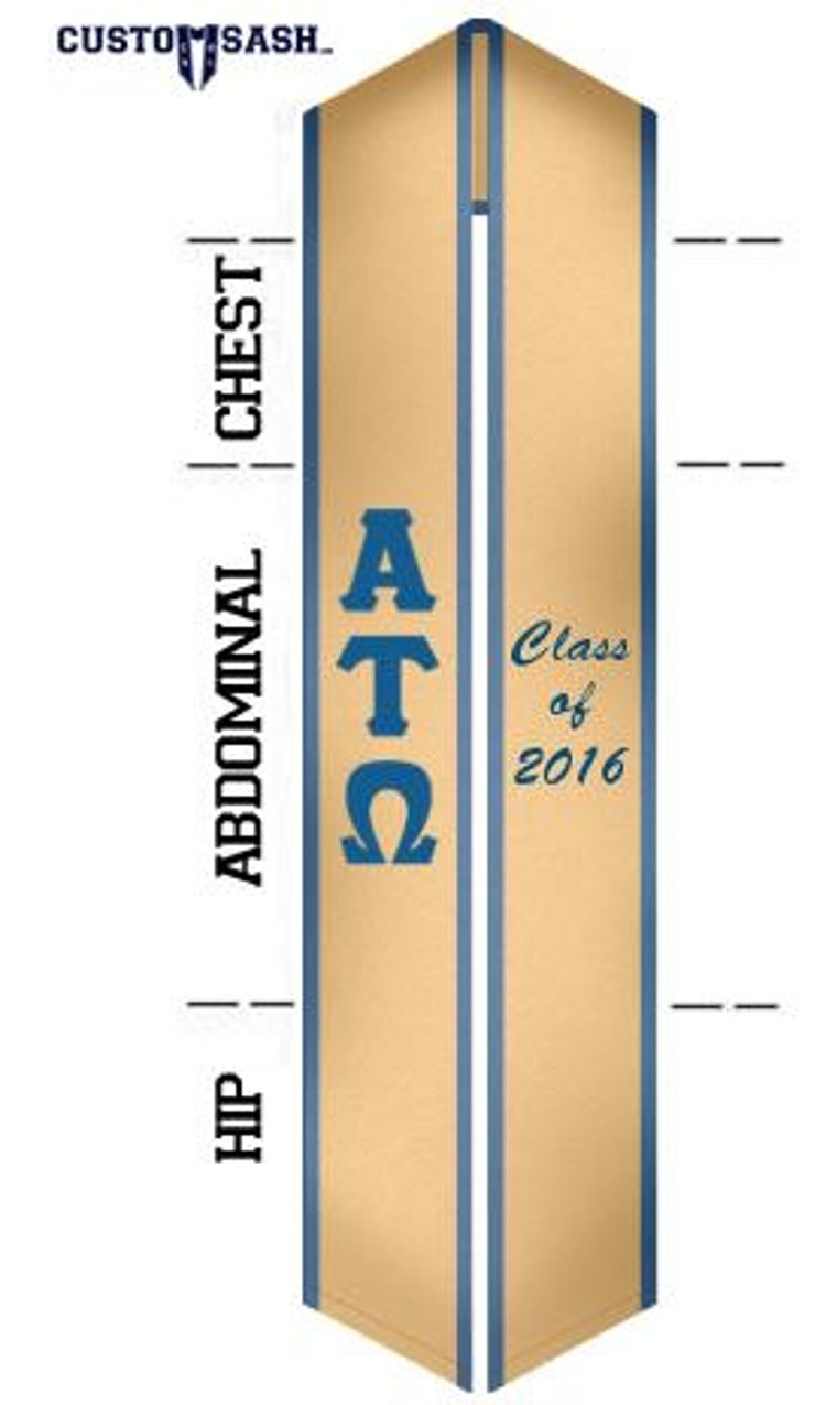Alpha Tau Omega Fraternity Graduation Stole / by CustomSash