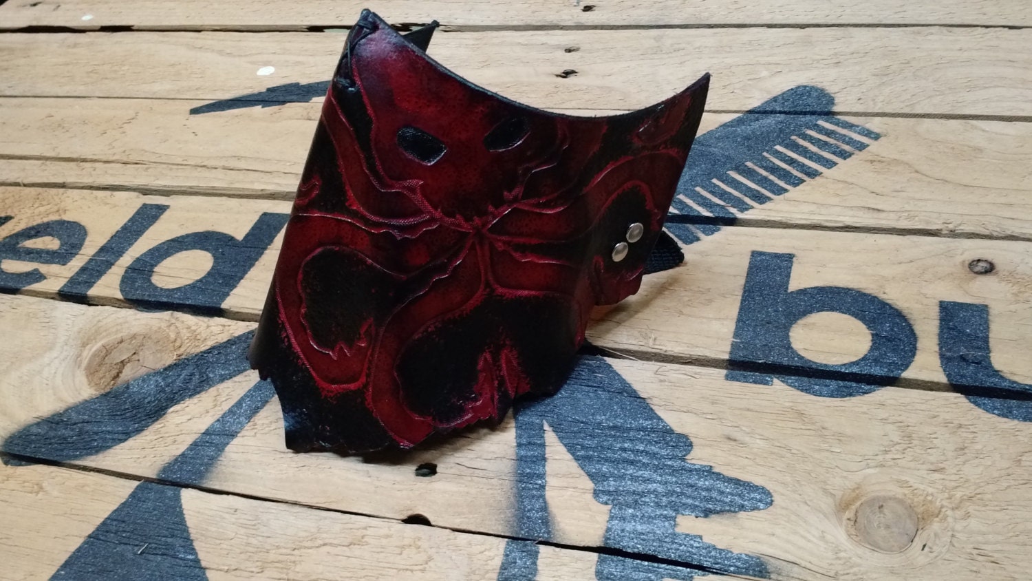 Hail HYDRA variant Grifter Leather Motorcycle Mask