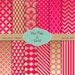 Pink and Gold Digital Paper: Metallic Gold Patterns