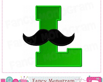 Mustache alphabet | Etsy