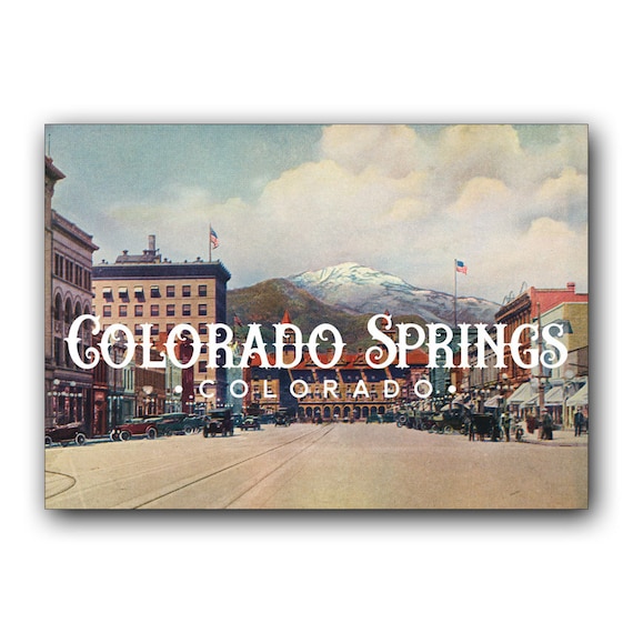 Postcard: Downtown Colorado Springs Vintage