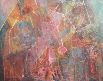 Items similar to old SEA HARBOR oil PAINTING signed M. Blesh nautical ...