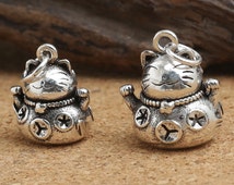 Unique cat charm bracelet related items | Etsy