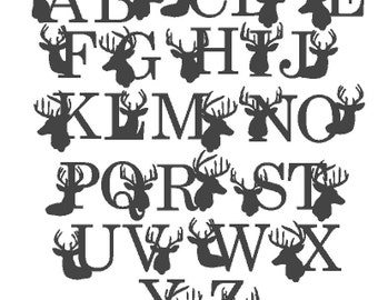 Deer font | Etsy
