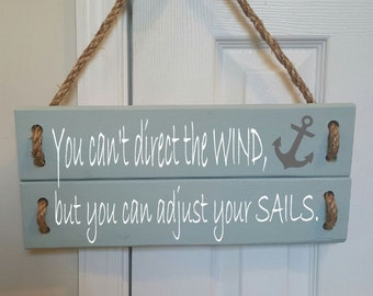 We cannot direct the wind but we can adjust the sails Wall