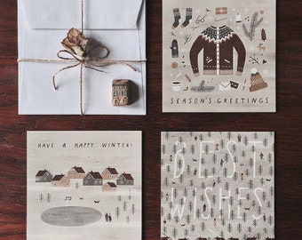 Christmas postcard | Etsy