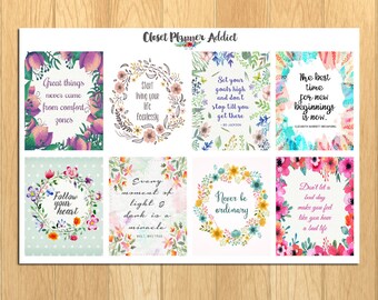 Christian Bible Verses Scriptures Planner Stickers Flowers