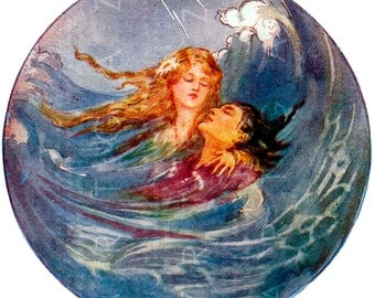 Items similar to Fabulous MERMAIDS! Vintage Victorian Mermaid ...