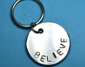 Items similar to Handstamped Keyring Custom Order Personalized Brass ...