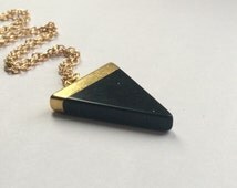 Unique blue triangle stone related items | Etsy