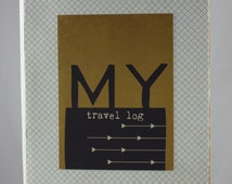 Unique travel log book related items | Etsy