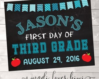 Unique first day chalkboard related items | Etsy