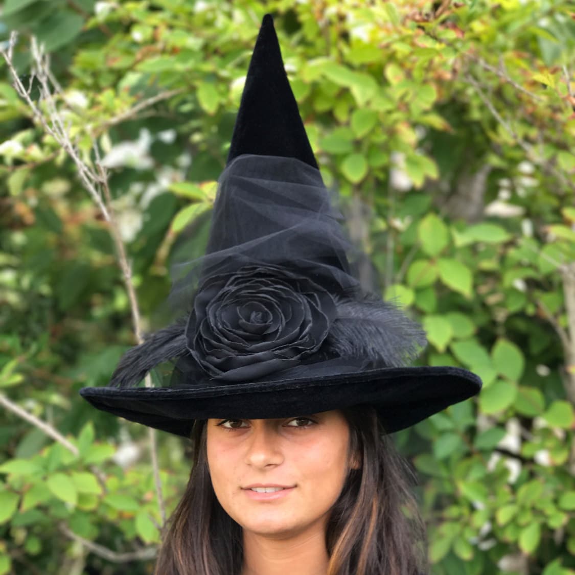 Witch Hat Halloween Elegant Black Hat Society Witches Hat