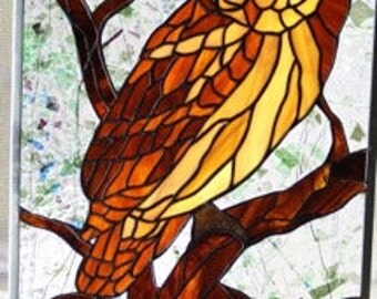 Owl stained glass | Etsy