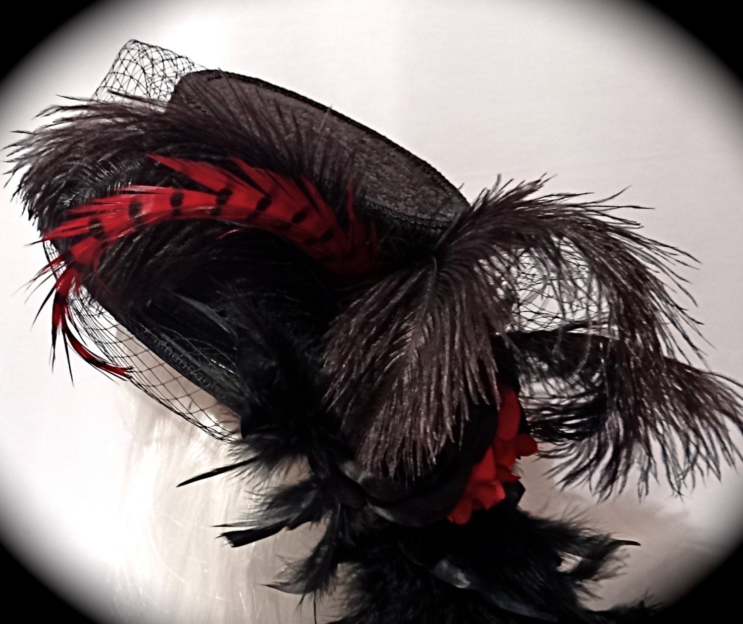 Victorian Ladies Riding Hat Goth Top Hat GO-102 by Marcellefinery