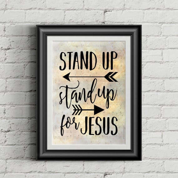 Stand Up Stand Up For Jesus Digital Hymn Print