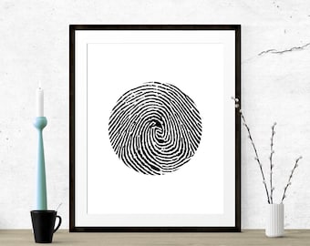 Fingerprint art | Etsy