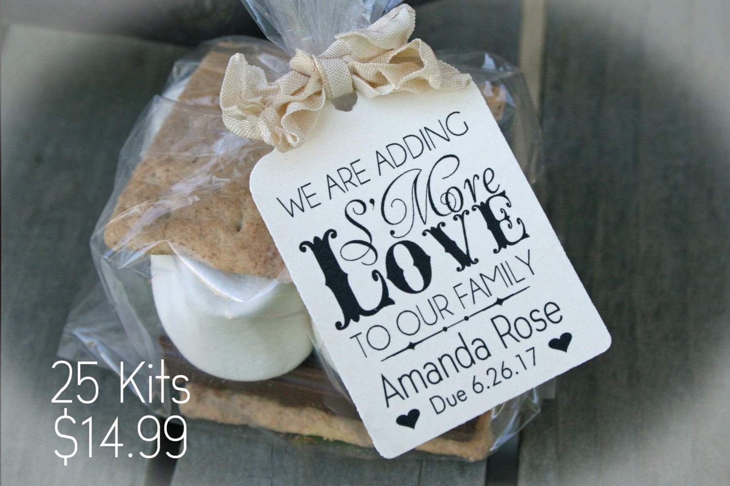 S'Mores Baby Shower Favor Kits-3 TAG COLORS by MerryMeDesign