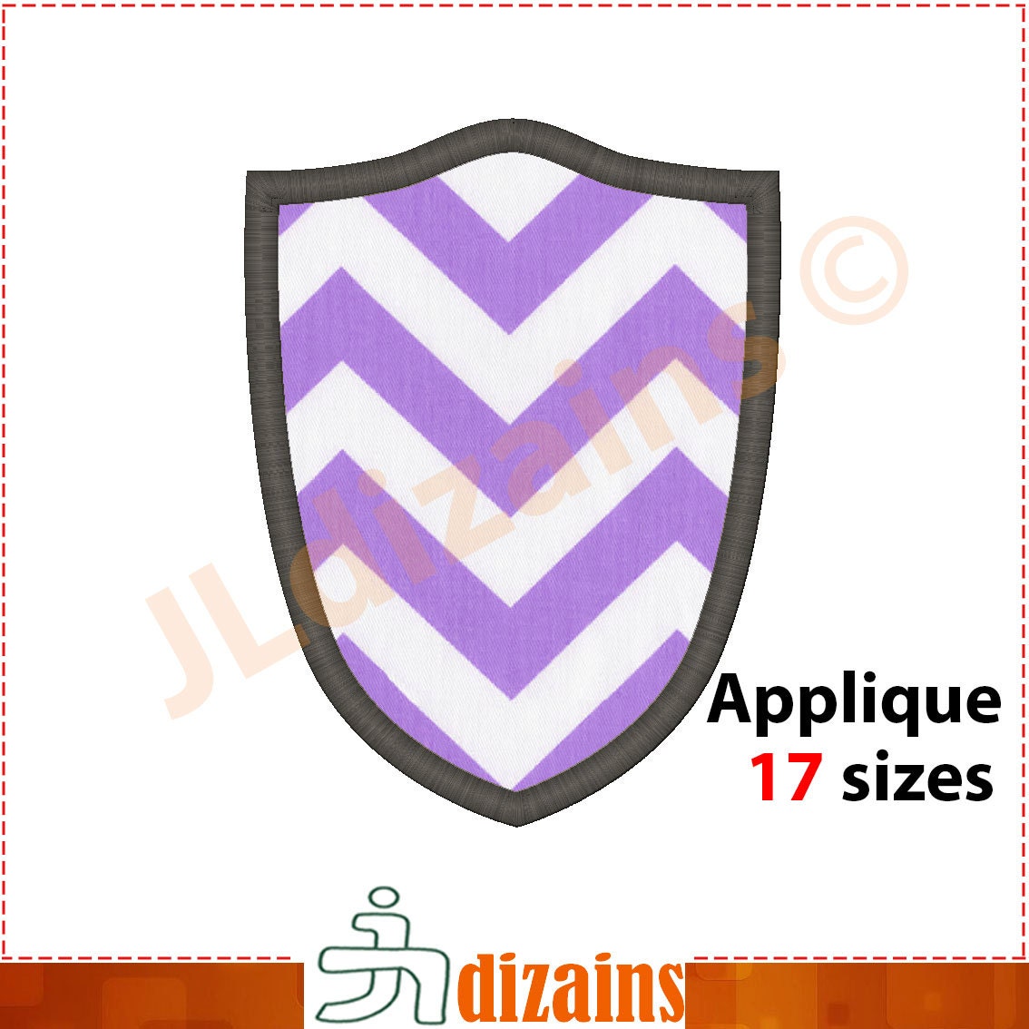 Shield Embroidery Design. Shield applique design. Embroidery
