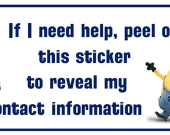 Safety ID Stickers for Kids by SafetyIDStickers on Etsy