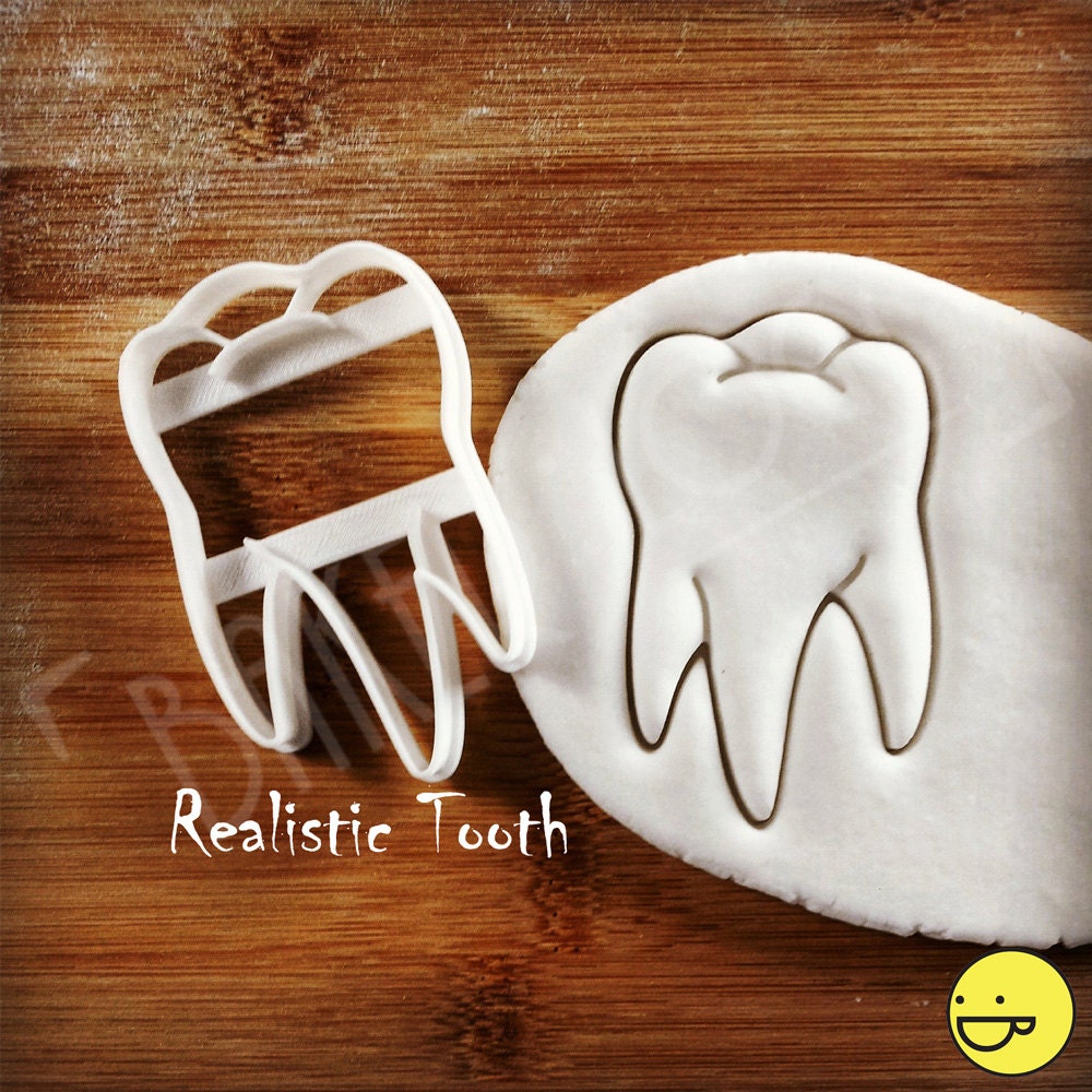 Anatomical Molar Tooth cookie cutter Dental teeth biscuit
