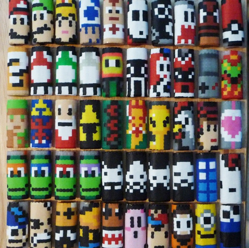 You Choose 2 Perler Bead LIGHTER CASES gifts nintendo