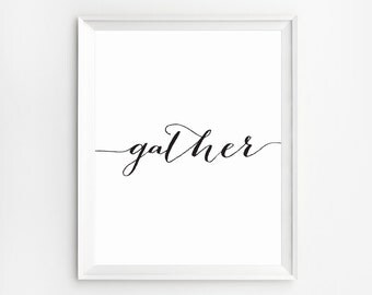 Large gather sign | Etsy