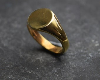 Engraved gold ring | Etsy