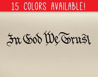 God we trust decal | Etsy