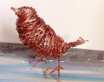 Wire bird sculpture | Etsy