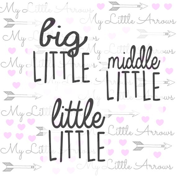 Big little middle little little litle SVG DXF by MyLittleArrows
