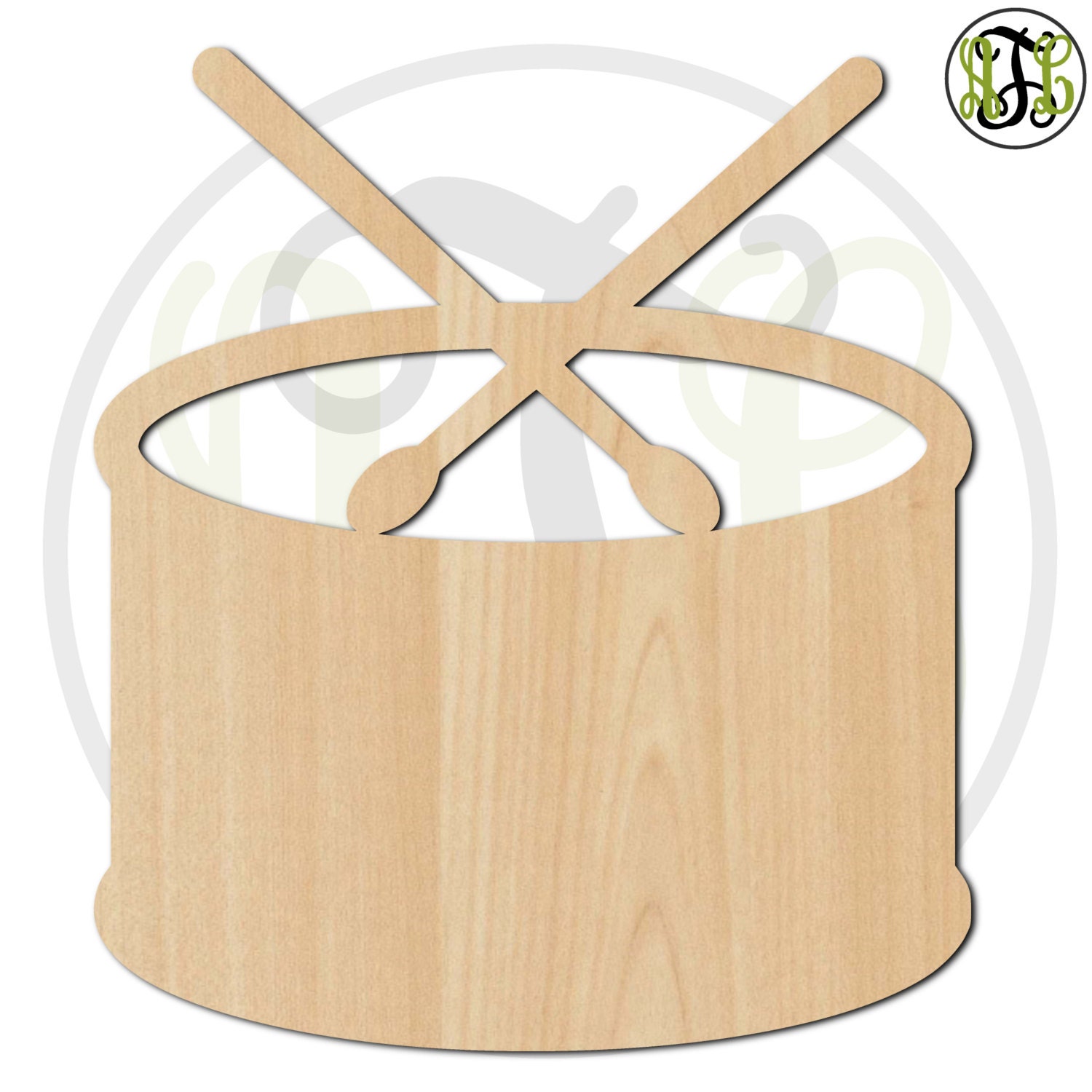 Drum- 300144- Instrument Cutout, unfinished, wood cutout, wood craft ...