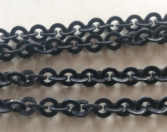 Black rolo chain | Etsy