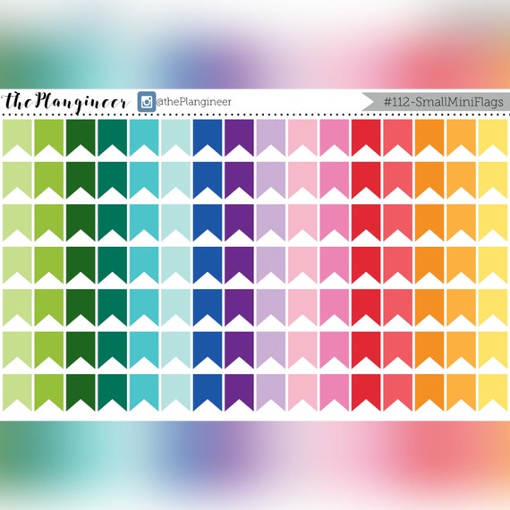 112 Small Mini Flag Stickers by thePlangineer on Etsy