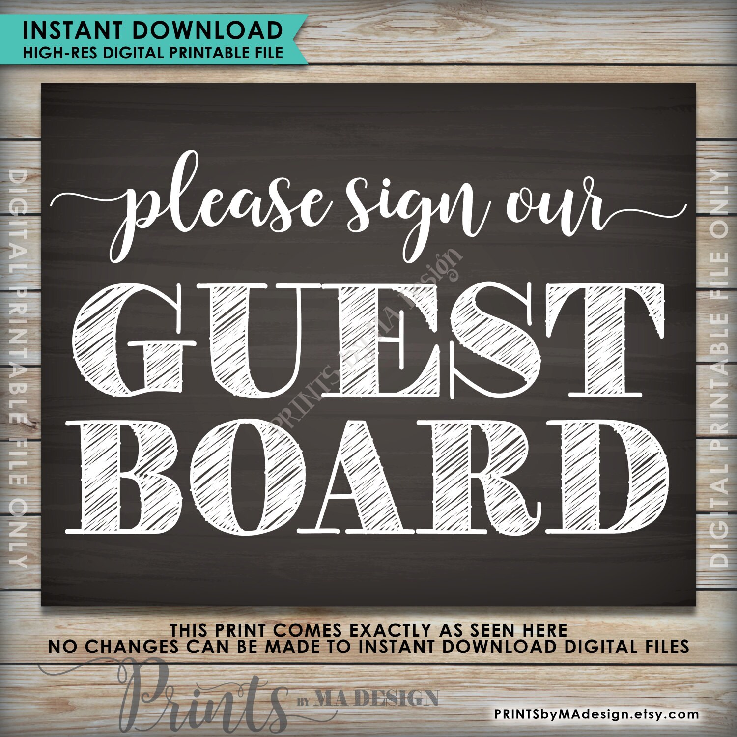 Please Sign Our Guestboard Wedding Sign the by PRINTSbyMAdesign