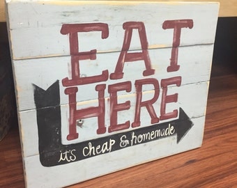 Eat here sign | Etsy