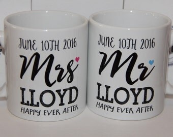 Mr and mrs mugs | Etsy