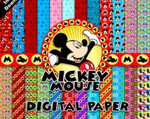 Popular items for mickey digital paper on Etsy