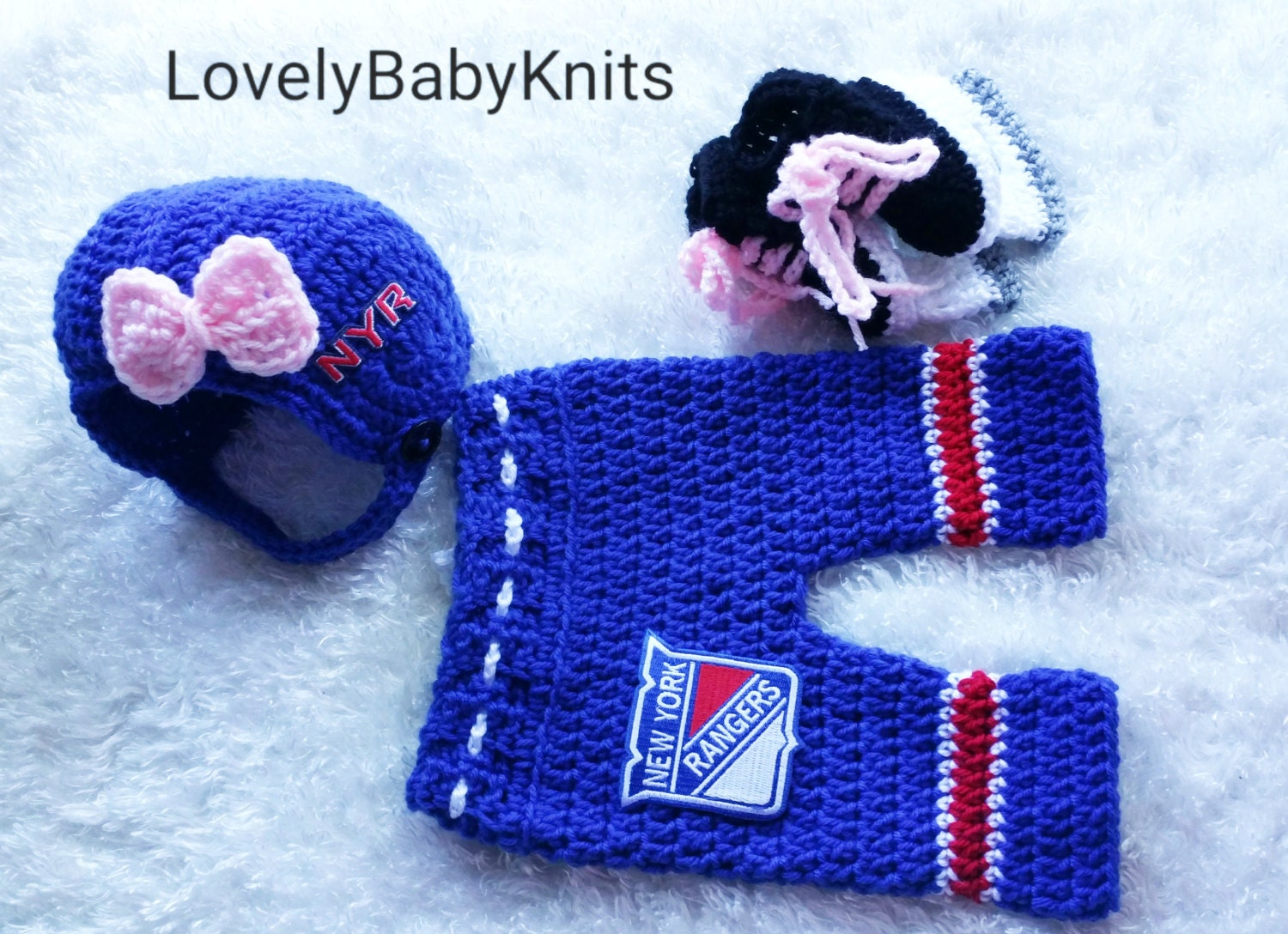 New York Rangers Helmet Ice Skates and pants NHL Rangers