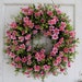 Bright Pink Spring Wreath Floral Wreath Front Door Wreath