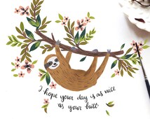 Popular items for sloth card on Etsy