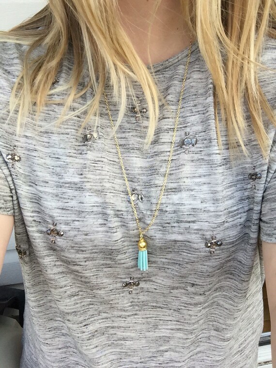Items Similar To Gold Chain Tassel Necklace On Etsy