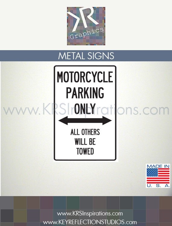 Motorcycle Parking Only Sign