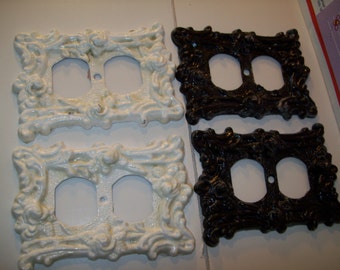 Items similar to Hand Painted Two Plug Outlet Cover by Lynn McGrath ...