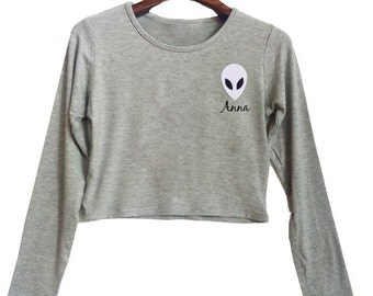 Unique alien crop top related items | Etsy