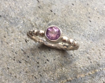 Purple stone ring | Etsy