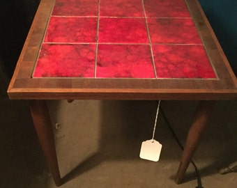 Tile top end table | Etsy