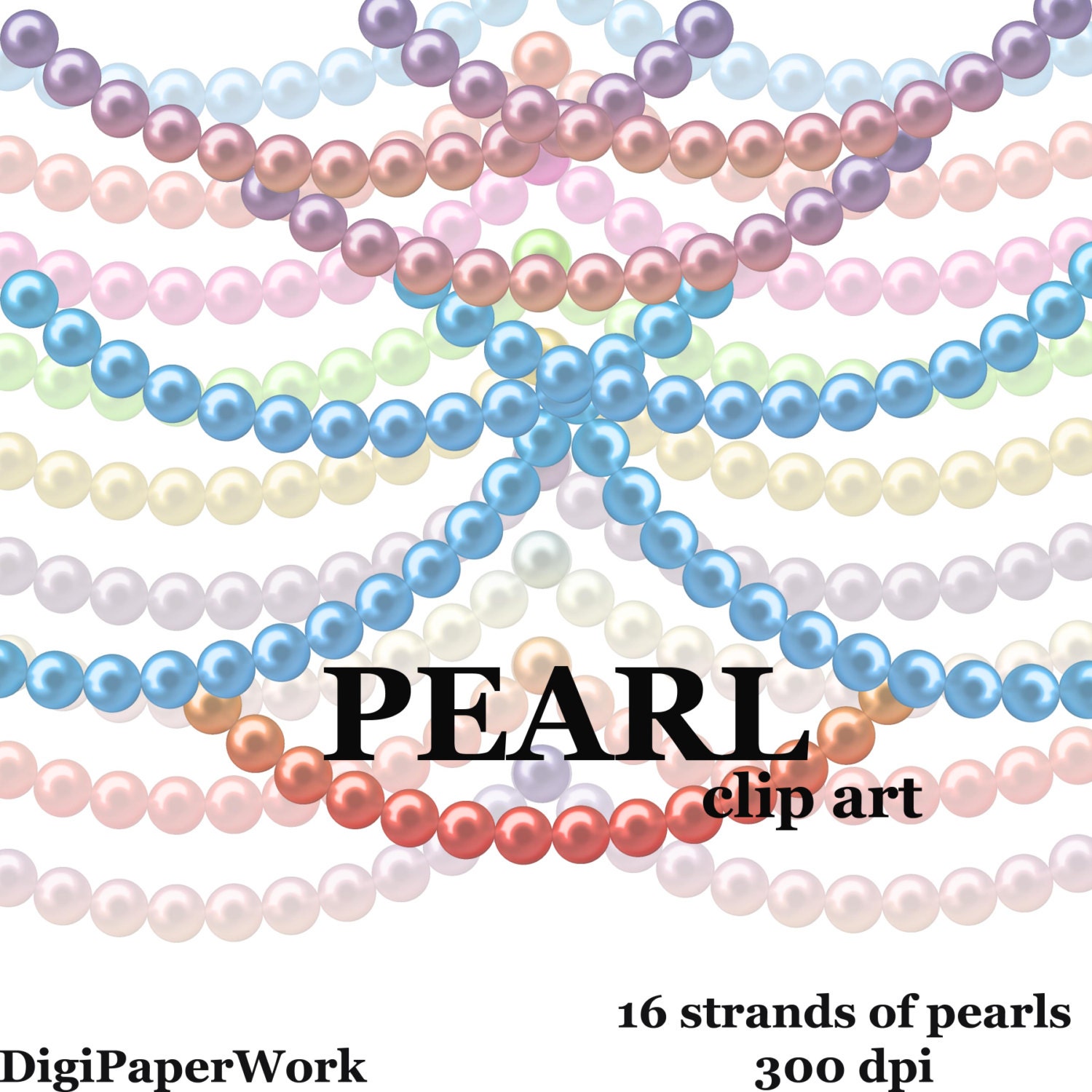 Pearls Clip Art strands of pearls Clipart Make Your Own