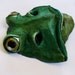 Frog Mask wearable paper mache hand sculpted amphibian